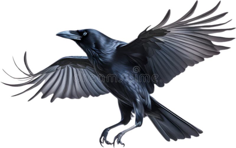 Crow, Close-up Colored-pencil Sketch of a Crow. AI-Generated. Stock ...