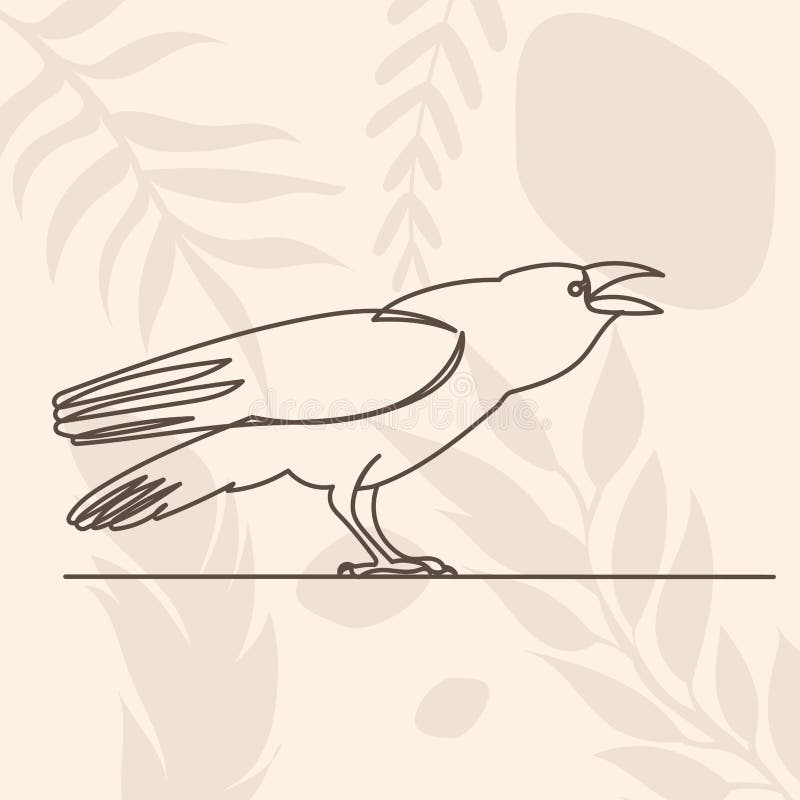 Crow Line Drawing Stock Illustrations – 2,389 Crow Line Drawing Stock ...