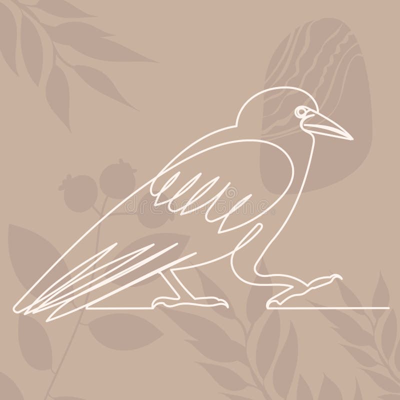 Crow Line Drawing Stock Illustrations – 2,389 Crow Line Drawing Stock ...