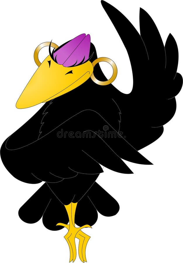 Dancing Crow Man stock illustration. Illustration of graphic - 5871400