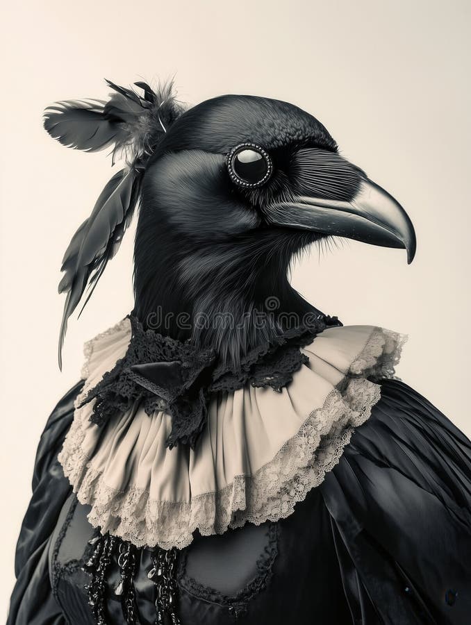 Crow Dressed As a 1990s Goth Girl Stock Photo - Image of underground ...