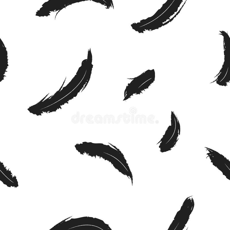 Crow feather pattern stock vector. Illustration of wild - 86442816