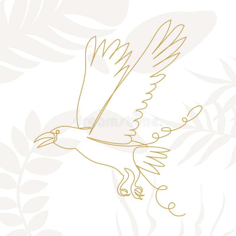 Crow Line Drawing Stock Illustrations – 4,080 Crow Line Drawing Stock ...