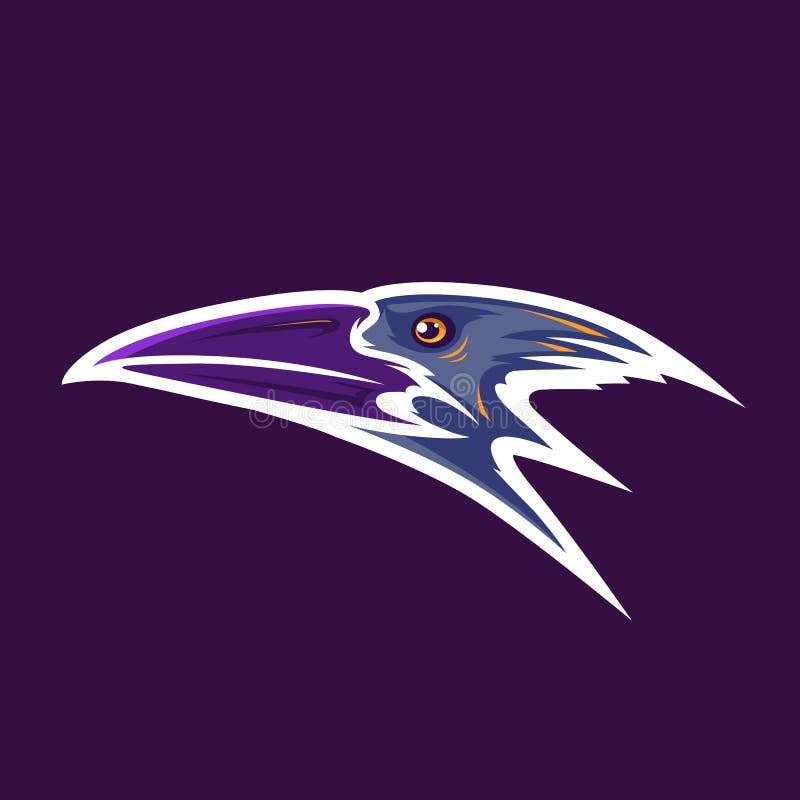 Crow Head Mascot stock vector. Illustration of design - 143155829