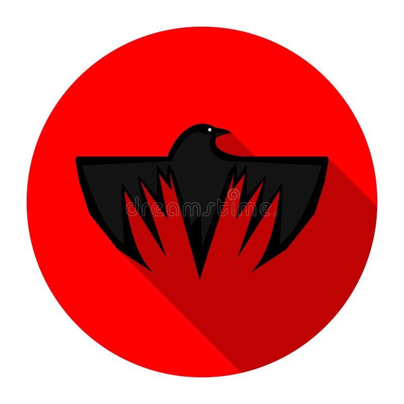 Crow icon stock vector. Illustration of gothic, nature - 82209355