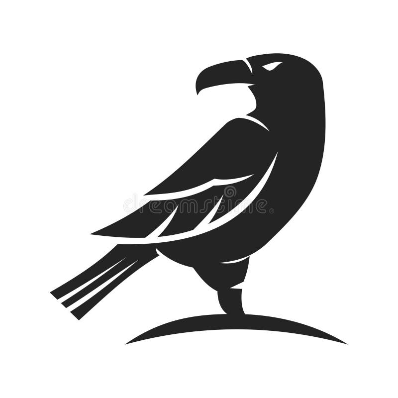 Crow Logo Template Isolated. Brand Identity. Icon Abstract Vector ...