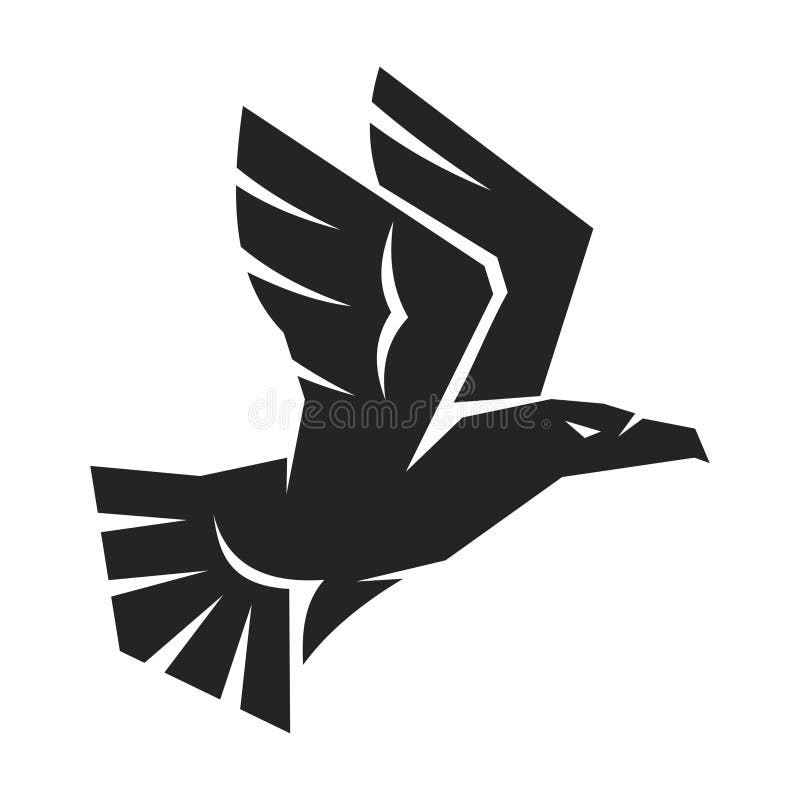 Crow Logo Template Isolated. Brand Identity. Icon Abstract Vector ...