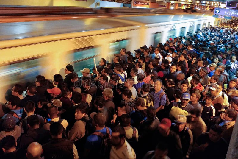 Crowd and subway editorial photo. Image of human, people - 85740301