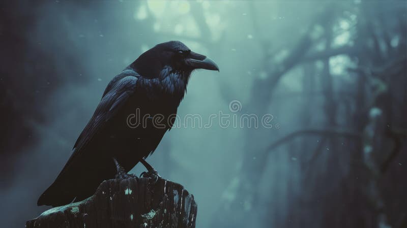 Crow and Magic Black Atmosphere Stock Photo - Image of world, scene ...