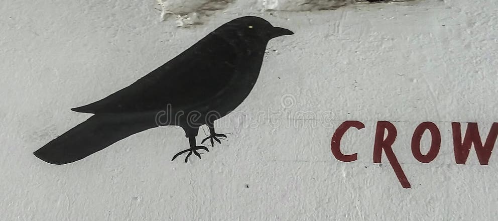 Crow stock image. Image of handmade, signboard, alphabets - 86010949