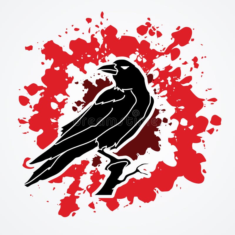 Crow Standing Graphic Vector. Stock Vector - Illustration of elements ...
