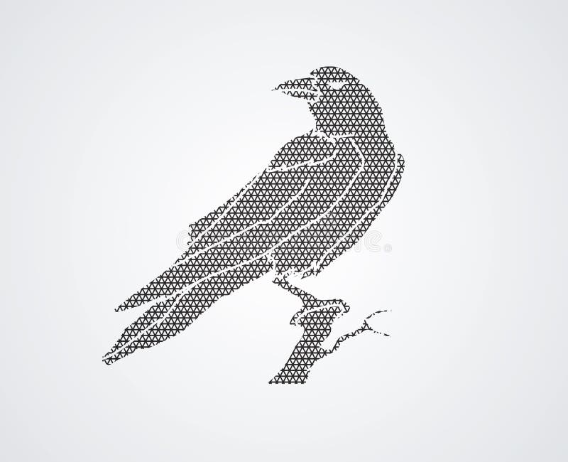 Crow Standing Graphic Vector. Stock Vector - Illustration of feather ...