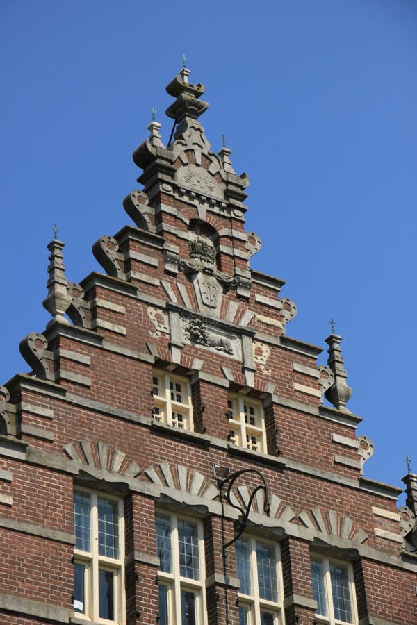 Crow-stepped gable stock image. Image of netherlands - 76962971