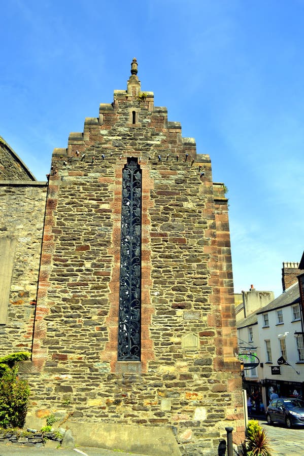 Crow-stepped Gable End in Conwy Stock Image - Image of british ...