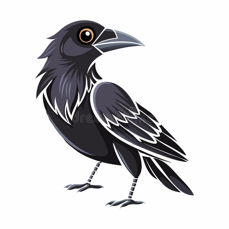 Crow Vector Illustration, Suitable for Many Designs Stock Illustration ...