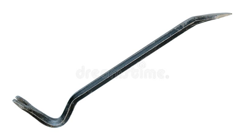 Black Metal Crowbar, Construction Tool Isolated On White Background ...
