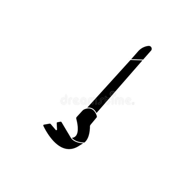 Crowbar icon stock vector. Illustration of arrow, tool - 326980501