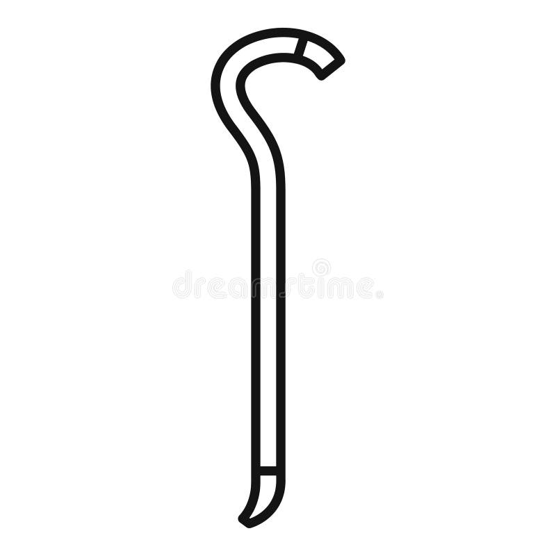 Crowbar Icon Representing Construction Tool for Prying Stock ...