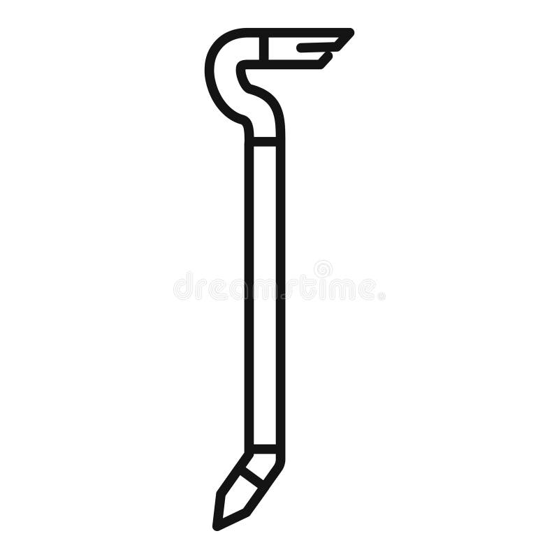 Crowbar Icon Showing Metal Tool for Prying Stock Illustration ...