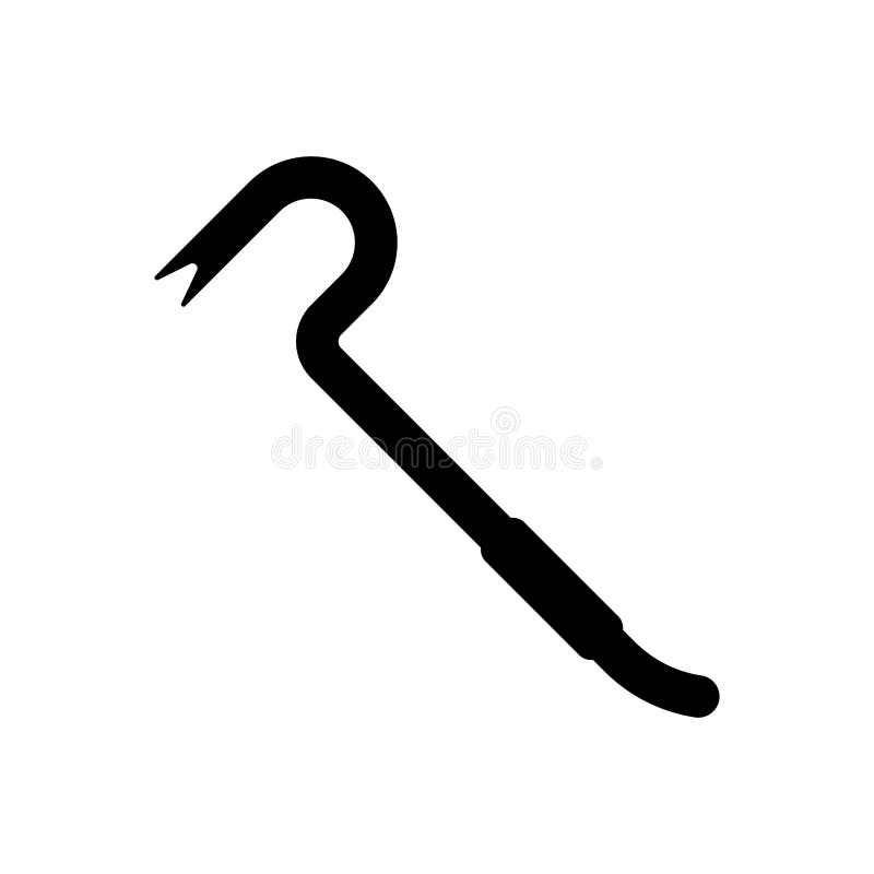 Crowbar icon stock vector. Illustration of element, crowbar - 262855030