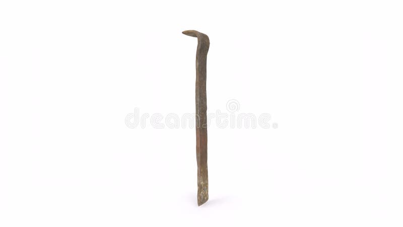 Crowbar Isolated Rotating in Loop on White Background Stock Video ...