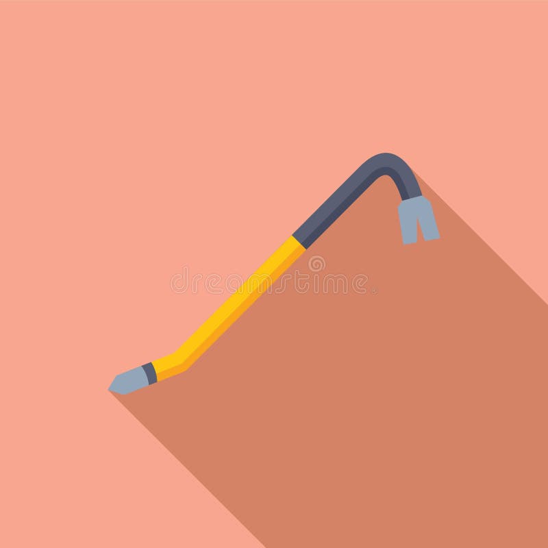 Crowbar Tool Lying with Shadow on Pink Background Stock Vector ...