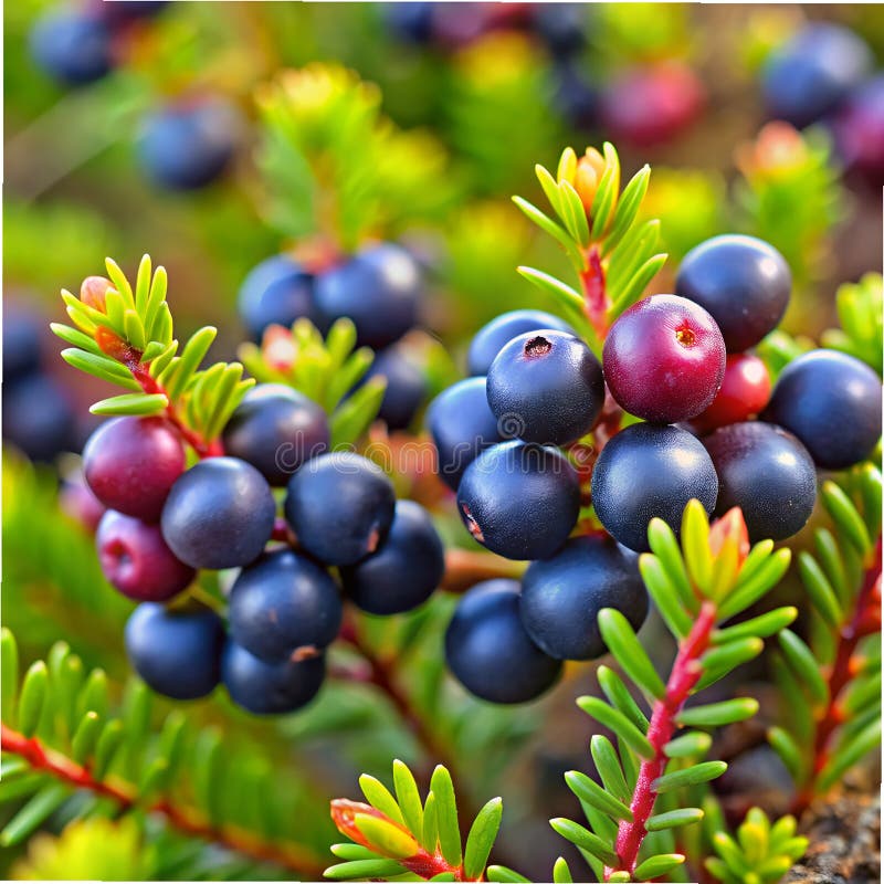 Crowberry Icon Set in Flat Vector Style Stock Illustration ...