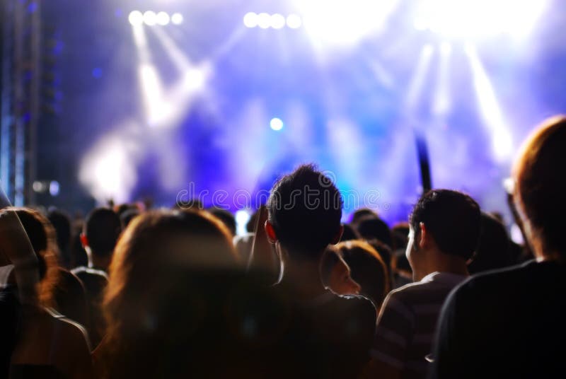 Crowd stock photo. Image of night, clap, nightlife, blue - 2299532