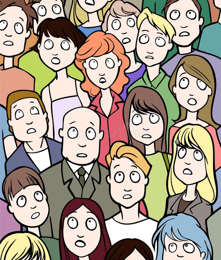 Crowd stock vector. Illustration of masses, vector, faces - 32986446