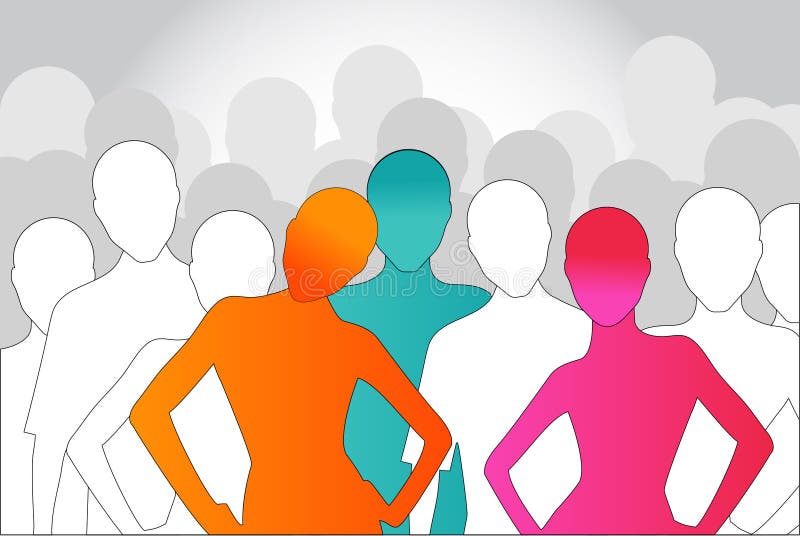 Faceless Crowd Stock Illustrations – 671 Faceless Crowd Stock ...