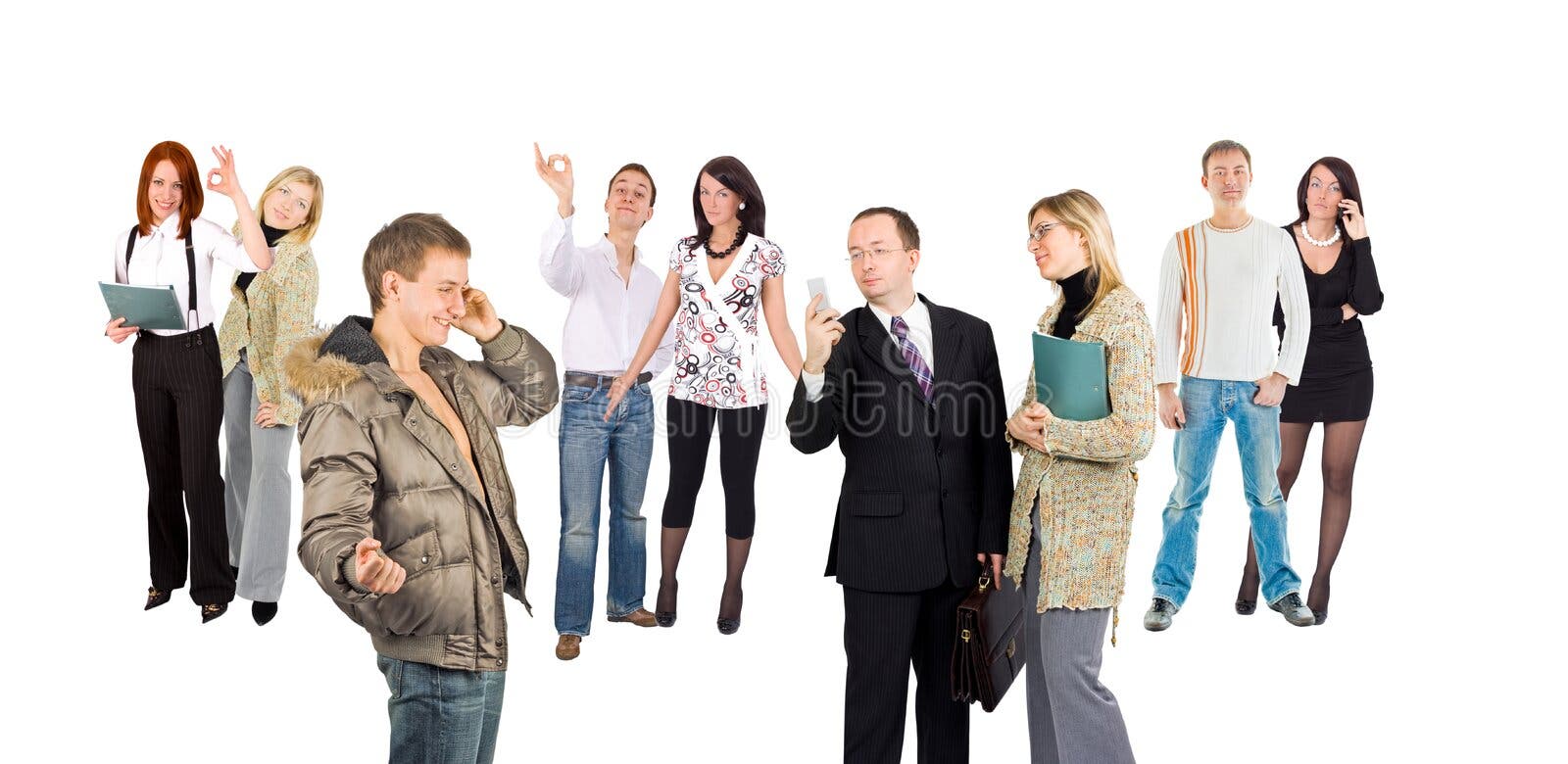 Woman Choose from Two Young Men Stock Image - Image of affectionate ...