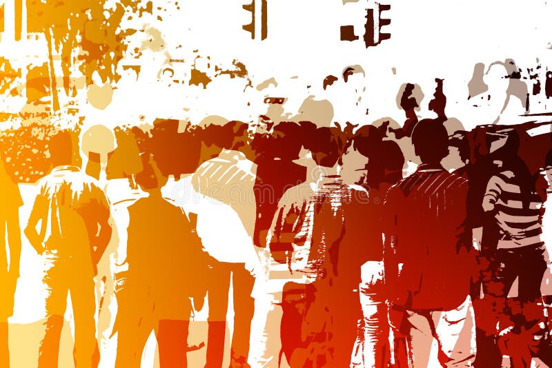 Crowd stock illustration. Illustration of standing, element - 7062928