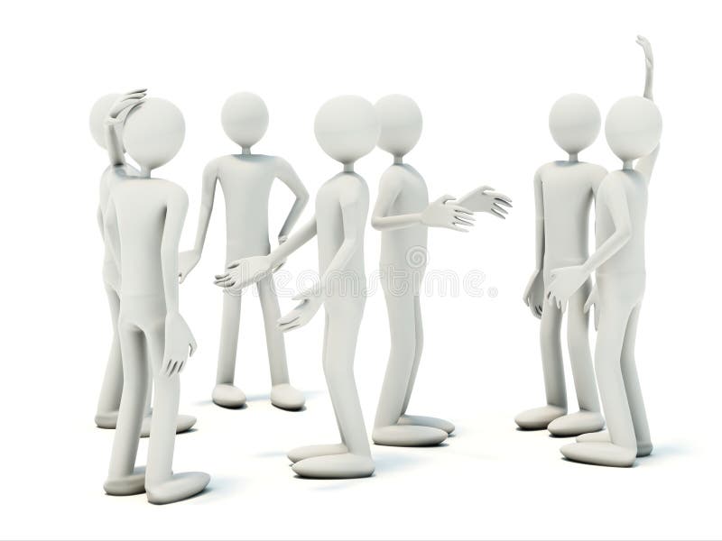 Crowd argument stock vector. Illustration of problems - 9233547