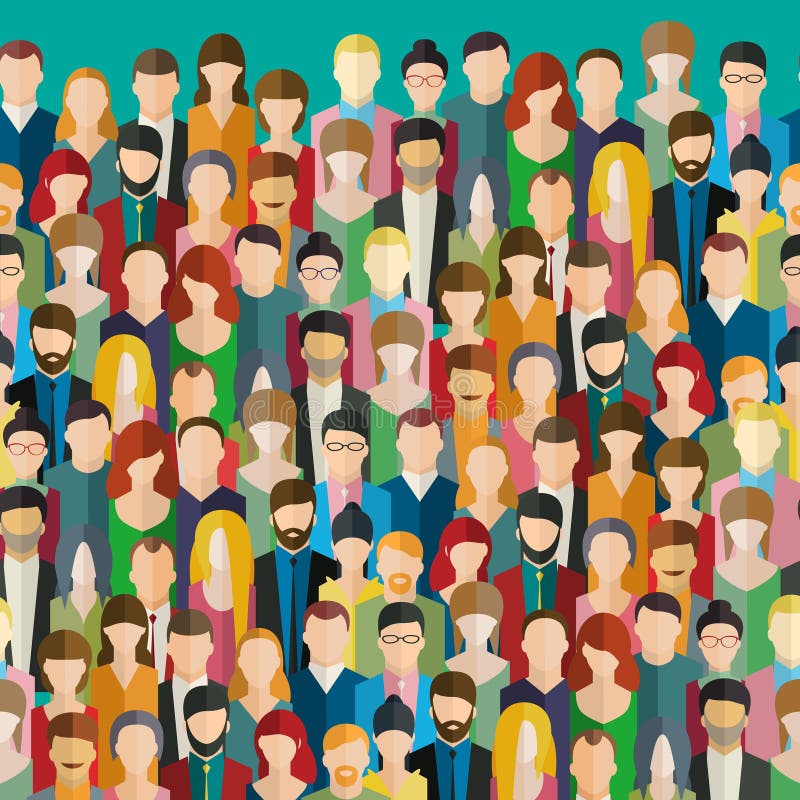 The Crowd of Abstract People. Stock Vector - Illustration of collection ...