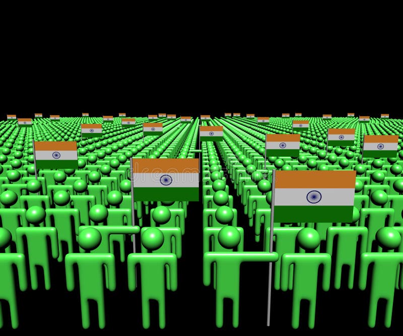 Indian workforce with map stock vector. Illustration of queue - 7751590