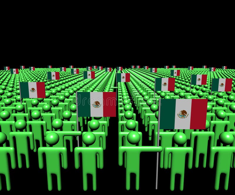 People and Mexican Flag Sphere Stock Illustration - Illustration of ...
