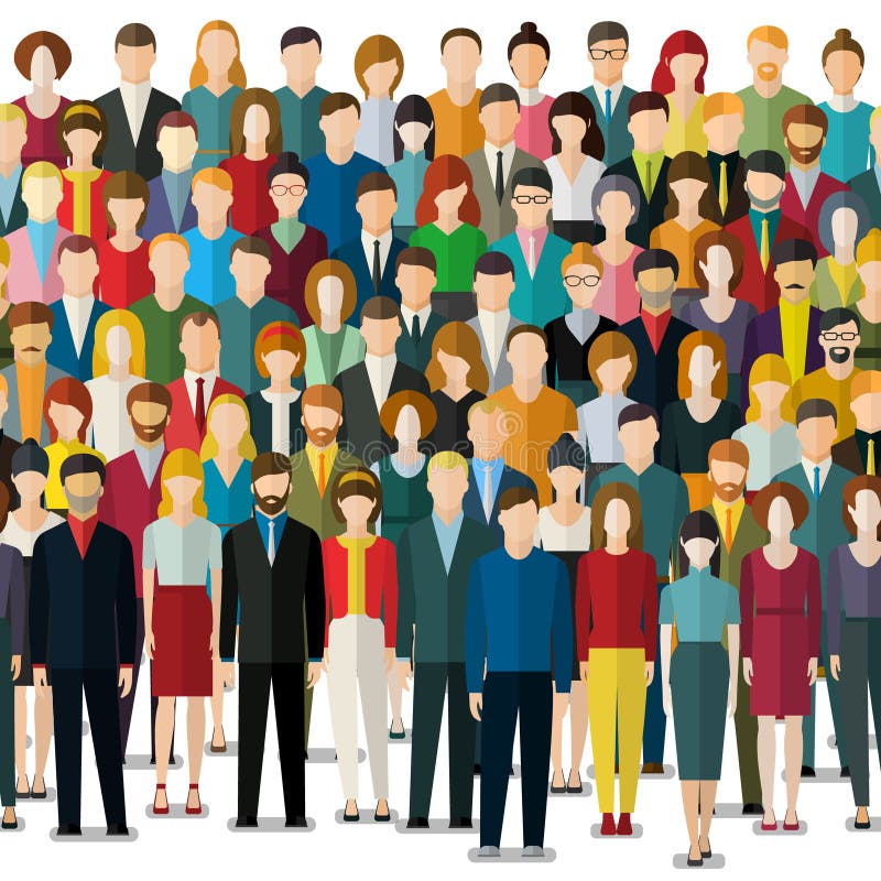 The Crowd of Abstract People. Stock Vector - Illustration of ...