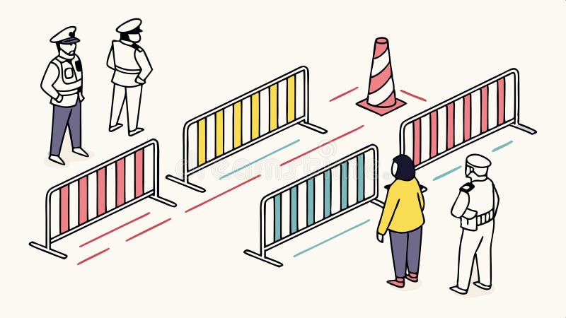 Crowd Barrier and People, Public Safety and Event Management, Security ...