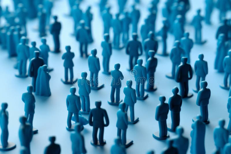 A Crowd of Blue People. Business Team Community and Networking Stock ...