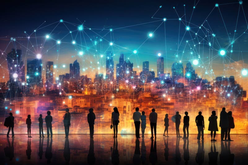 Crowd of Business People Walking in Office Fast Moving .Generative AI ...