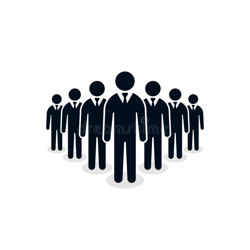 People Crowd Icon Set in Trendy Flat Style Isolated on White Background ...