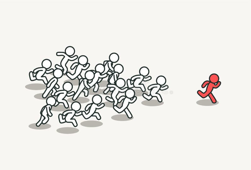 Crowd Chasing Leader Stock Illustrations – 20 Crowd Chasing Leader ...