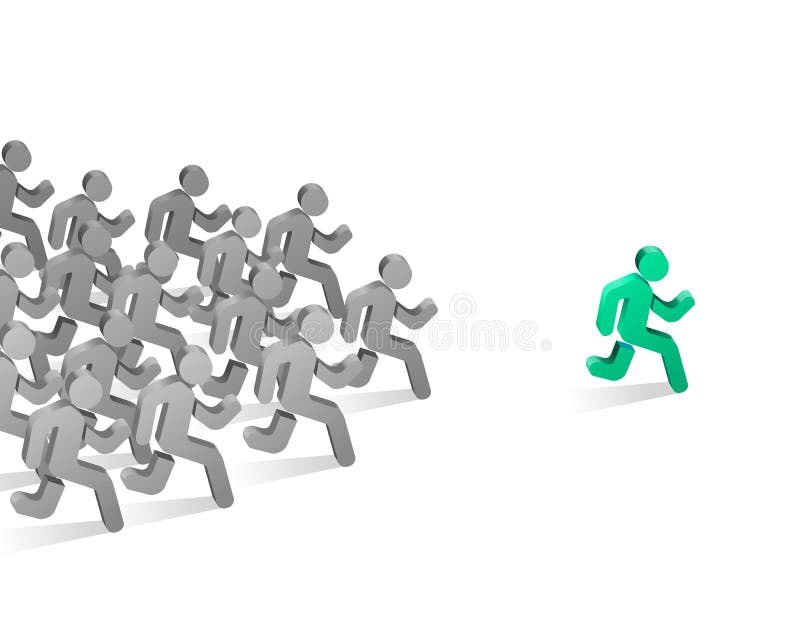 Winner Running Person on Arrow Stock Vector - Illustration of graph ...