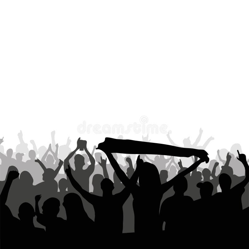 Crowd Cheering. Vector Illustration Decorative Design Stock Vector ... Crowd Cheering. Vector Illustration Decorative Design Stock Vector ...