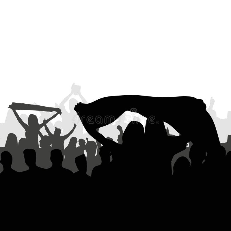 Crowd Cheering. Vector Illustration Decorative Design Stock Vector ...