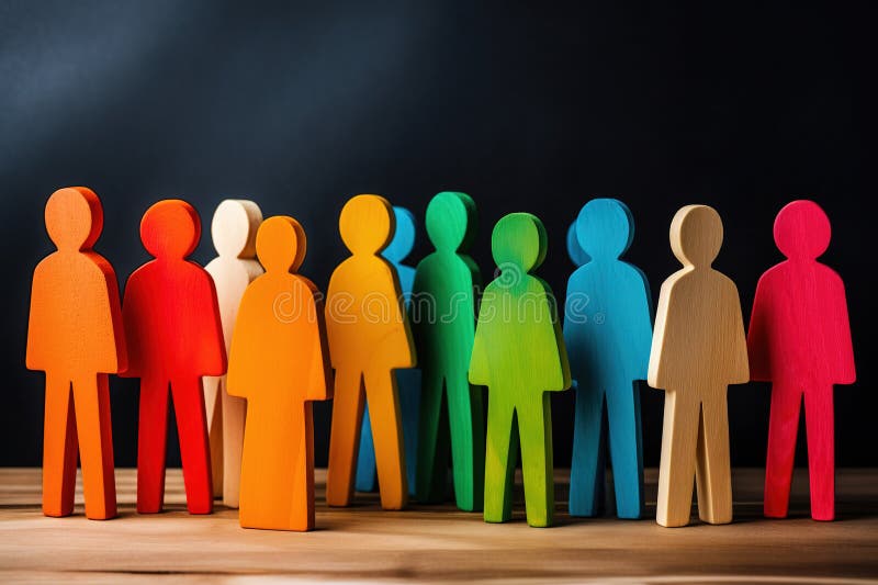 A Crowd of Colored Figures As a Symbol of Diversity and Inclusion Stock ...