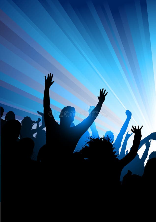Crowd at a Concert stock illustration. Illustration of excitment - 10780415
