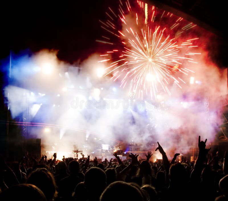 Crowd at concert stock image. Image of people, glowing - 27664979