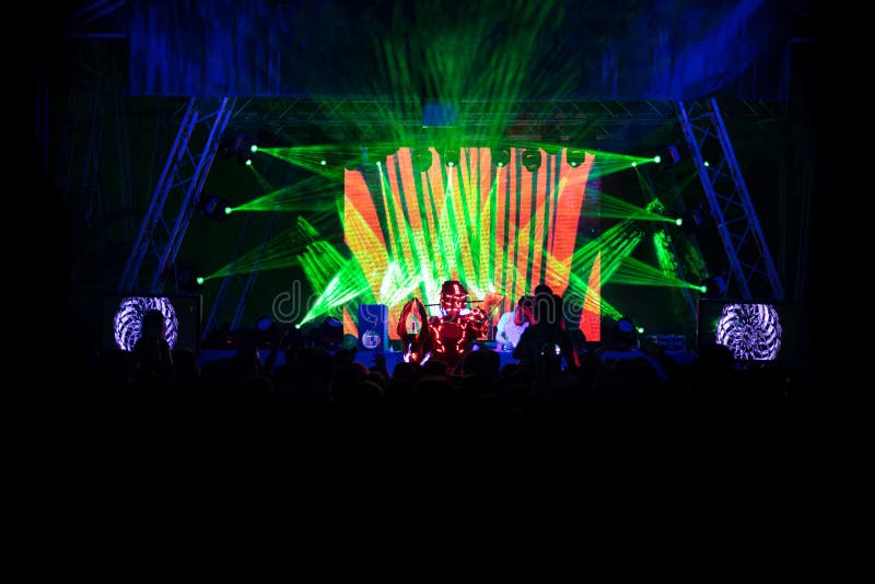 Crowd in a concert stock photo. Image of music, happy - 99632286