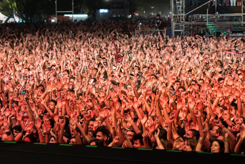 Crowd in a Concert at Dcode Festival Editorial Image - Image of aerial ...